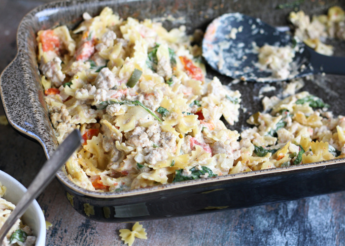 Creamy One Pan Pasta Bake